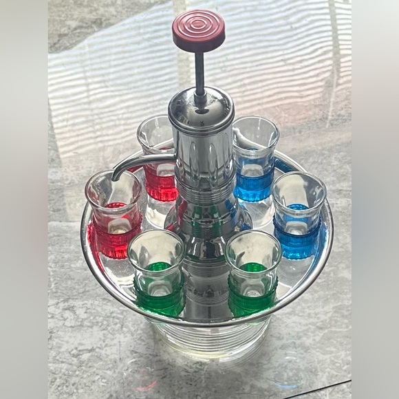 Dining | Vintage Chrome Liquor Pump Dispenser With Carousel Tray 6 ...